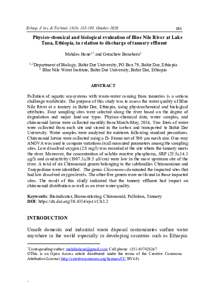(PDF) Mekdes Hone and Getachew Beneberu