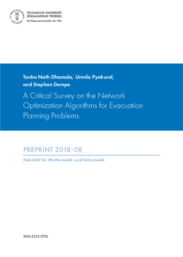 Pdf A Critical Survey On The Network Optimization Algorithms For