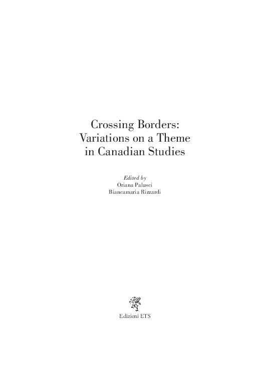 (PDF) Crossing Borders: Variations on a Theme in Canadian Studies