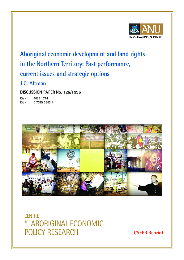 (PDF) Aboriginal economic development and land rights in the Northern ...