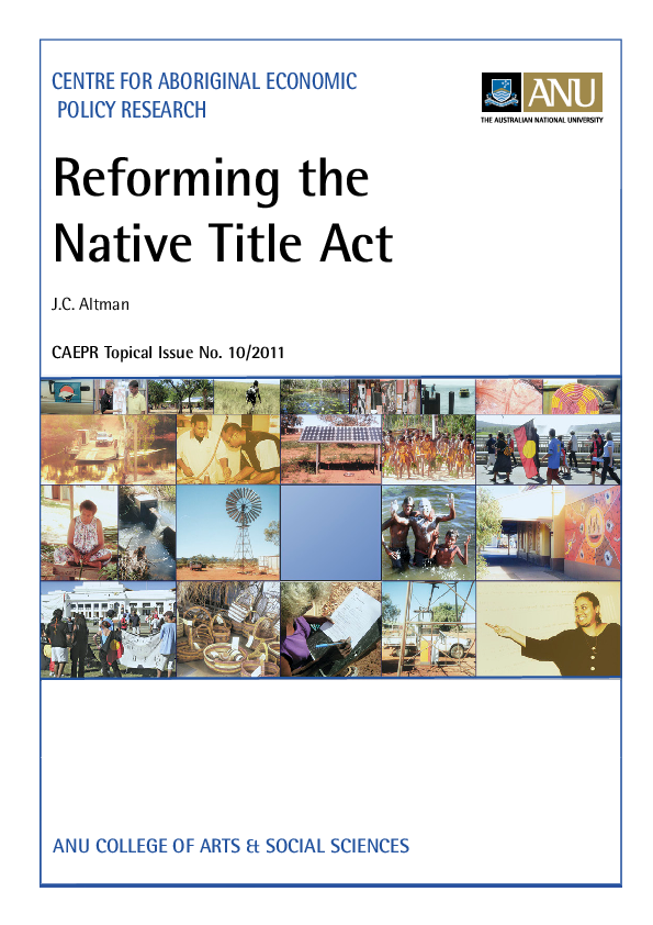 (PDF) Reforming the Native Title Act