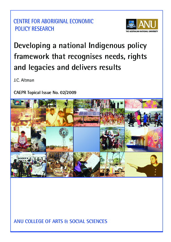 (PDF) Developing a national Indigenous policy framework that recognises ...