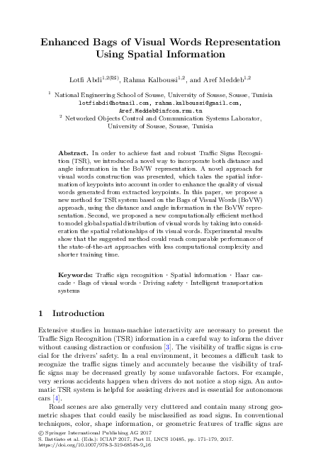(PDF) Enhanced Bags of Visual Words Representation Using Spatial ...