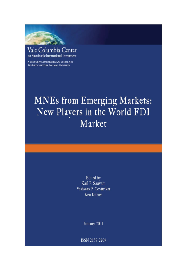 (PDF) MNEs from Emerging Markets: New Players in the World FDI Market ...