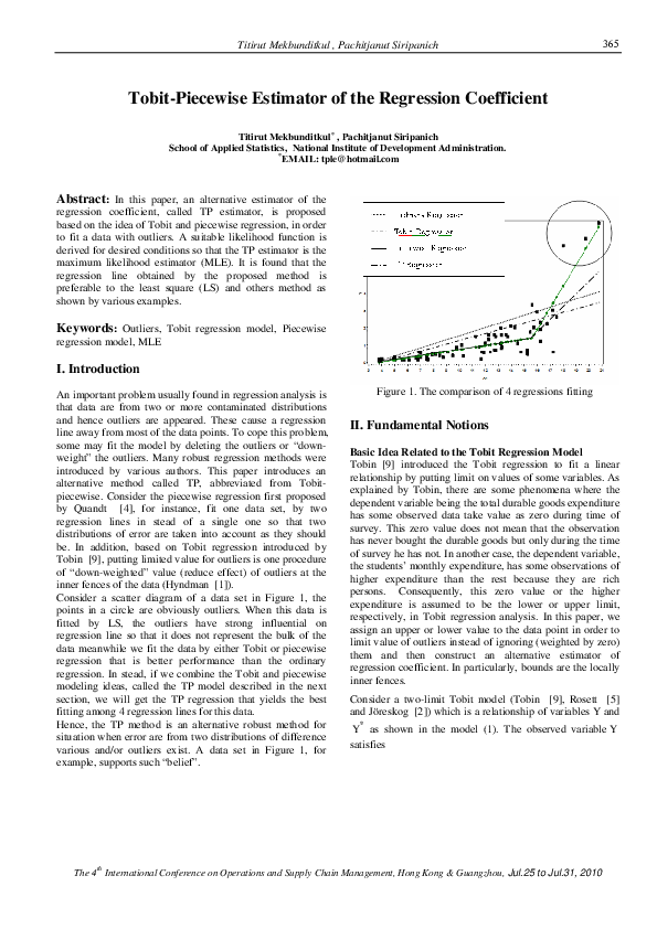 (PDF) Tobit-Piecewise Estimator of the Regression Coefficient