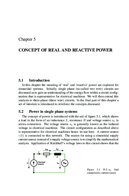 (PDF) Concept of Real and Reactive Power