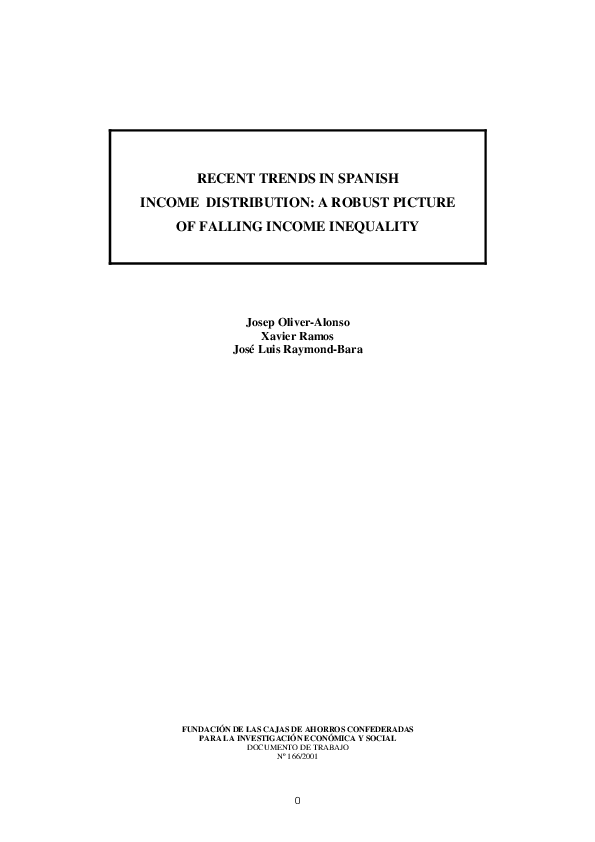 (PDF) Recent trends in Spanish Income Distribution: A Robust Picture of ...