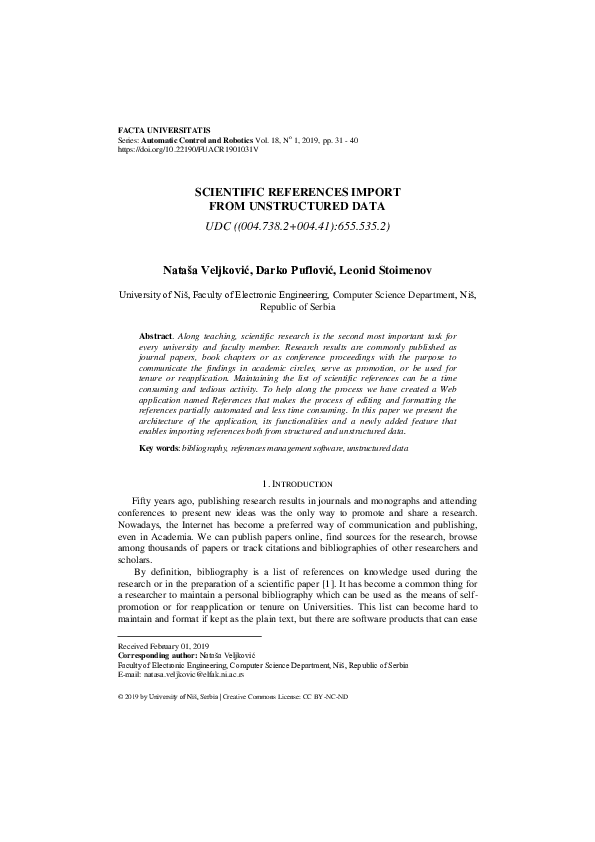 (PDF) Import from Unstructured Data