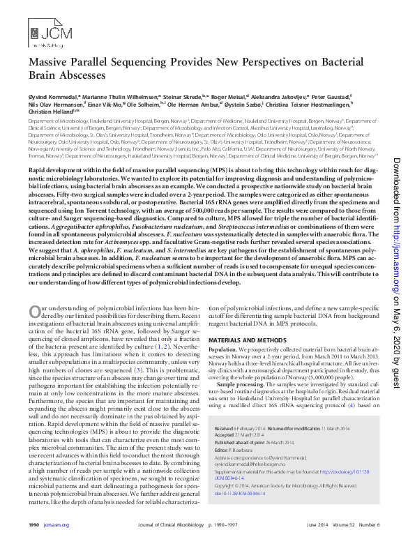(PDF) Massive parallel sequencing provides new perspectives on ...