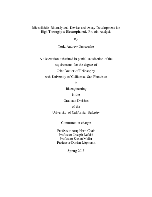 (PDF) Microfluidic Bioanalytical Device and Assay Development for High ...