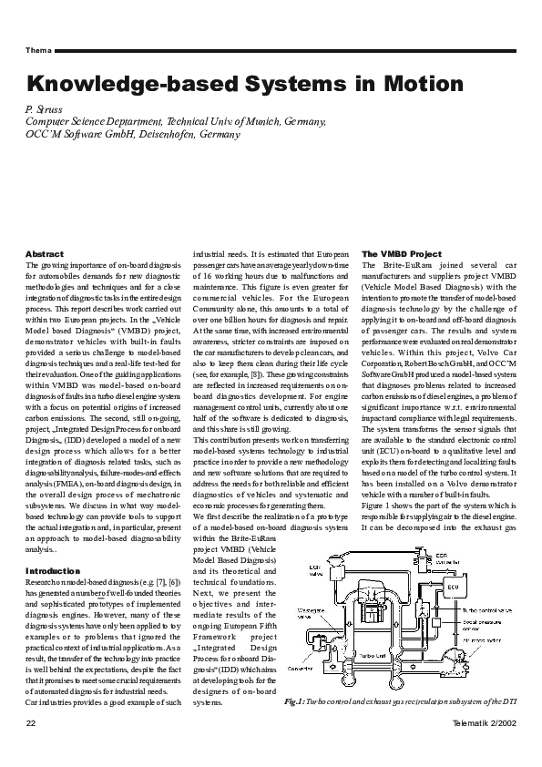 (PDF) Knowledge-based Systems in Motion