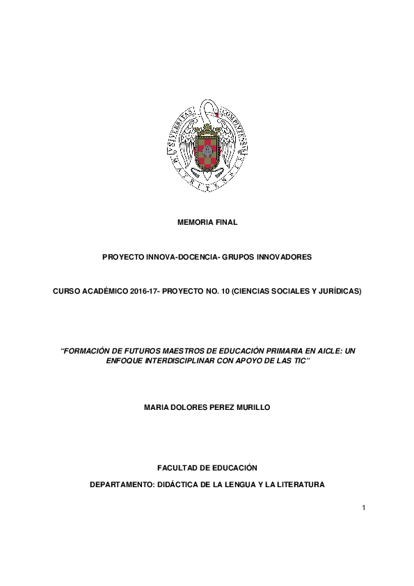 (PDF) Formación de futuros maestros de educación primaria en AICLE: un enfoque interdisciplinar ...