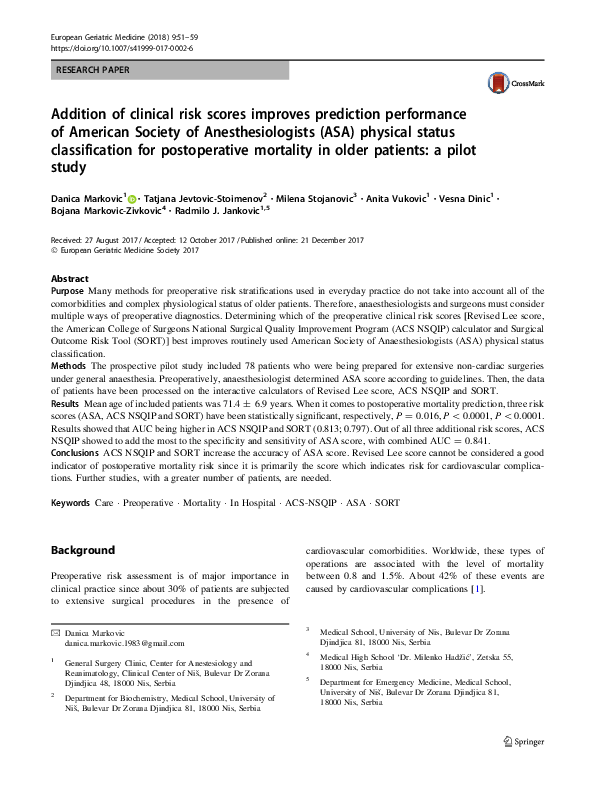(PDF) Addition of clinical risk scores improves prediction performance ...