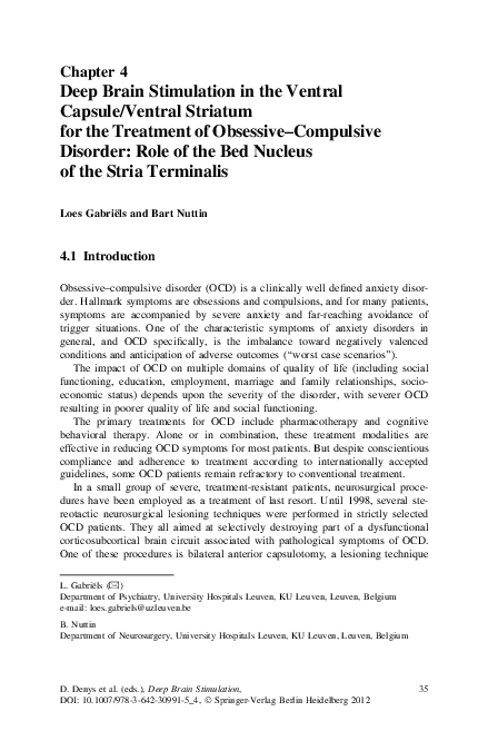 (PDF) Deep Brain Stimulation in the Ventral Capsule/Ventral Striatum ...