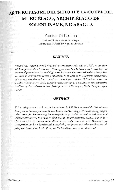 (PDF) Arte rupestre del Sitio H y la Cueva del Murciélago, Archipiélago ...