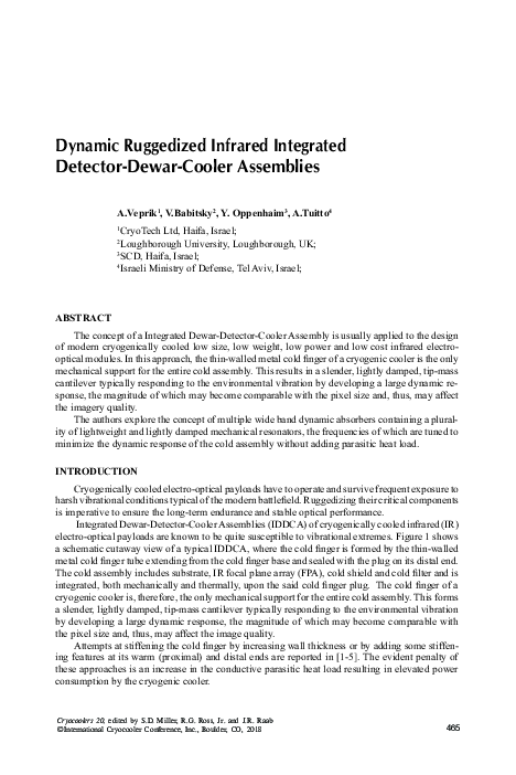 (PDF) Dynamic Ruggedized Infrared Integrated Detector-Dewar-Cooler ...