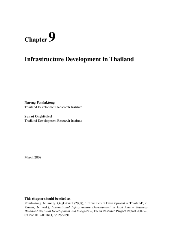 (PDF) Infrastructure Development in Thailand