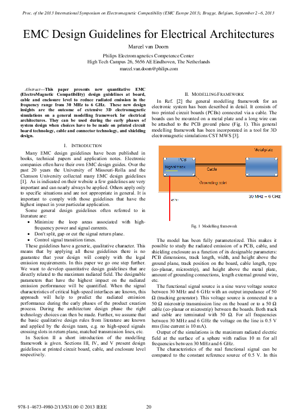 (PDF) EMC design guidelines for electrical architectures