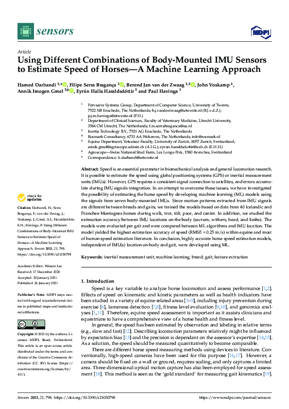 (PDF) Using Different Combinations of Body-Mounted IMU Sensors to ...