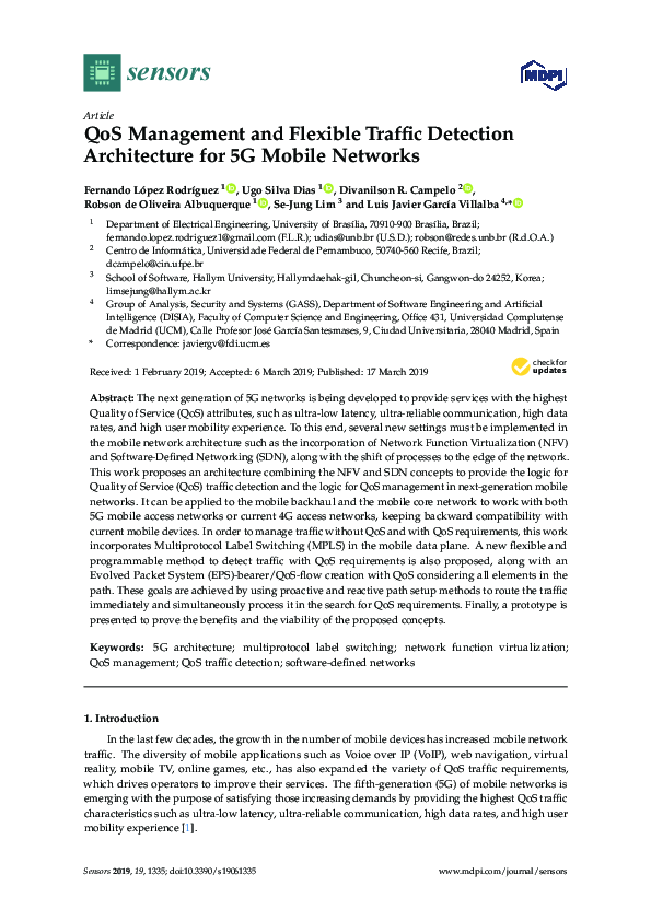 (PDF) QoS Management and Flexible Traffic Detection Architecture for 5G ...
