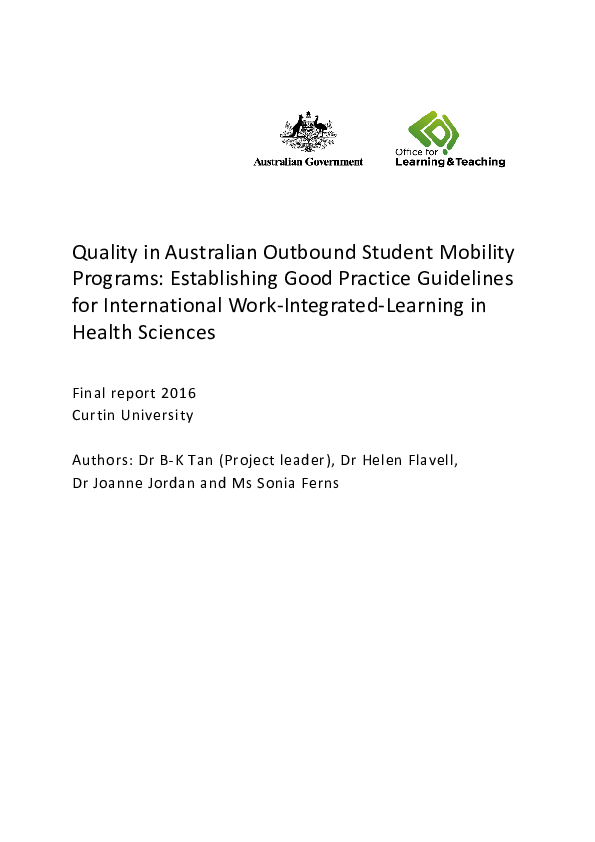 (PDF) Qualtiy in Australian outbound student mobility programs ...