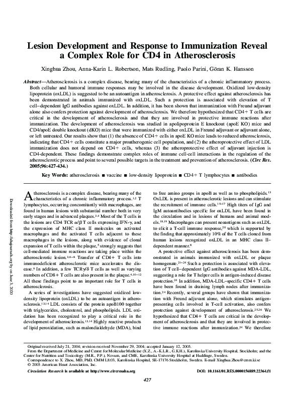 (PDF) Lesion Development and Response to Immunization Reveal a Complex ...