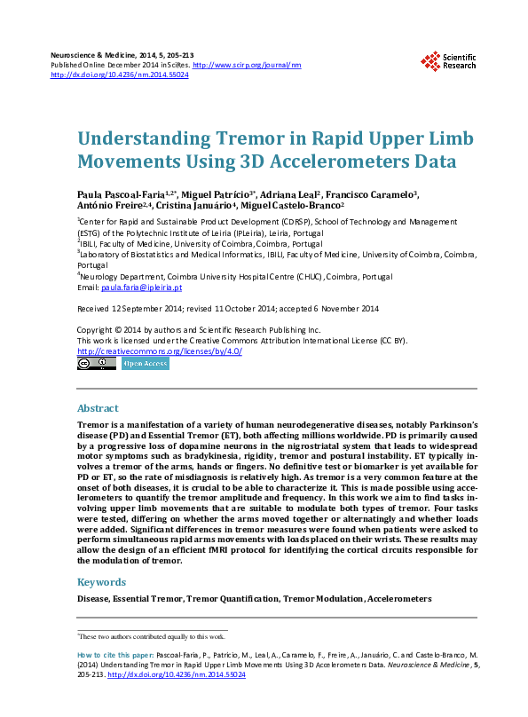 (PDF) Understanding Tremor in Rapid Upper Limb Movements Using 3D ...