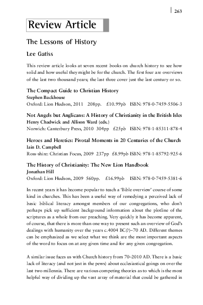 (PDF) The Lessons of History: A Review Article