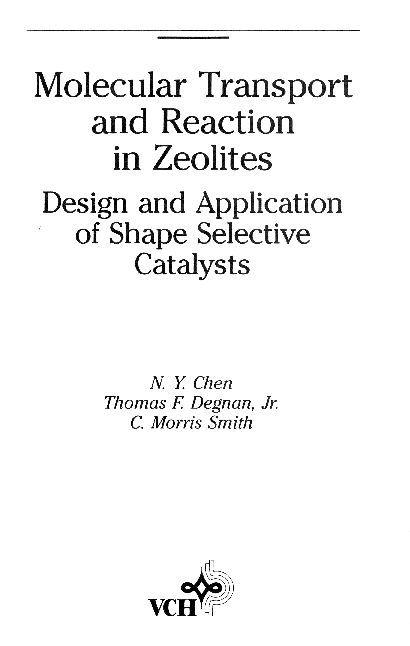 (PDF) Molecular transport and reaction in zeolites: Design and ...