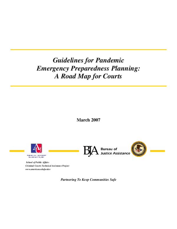 (PDF) Guidelines for Pandemic Emergency Preparedness Planning: A Road ...