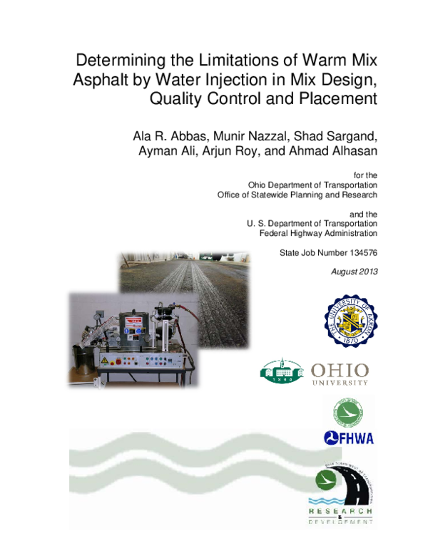 (PDF) Determining the Limitations of Warm Mix Asphalt by Water ...