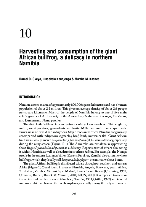 (PDF) Harvesting and consumption of the giant African bullfrog, a ...