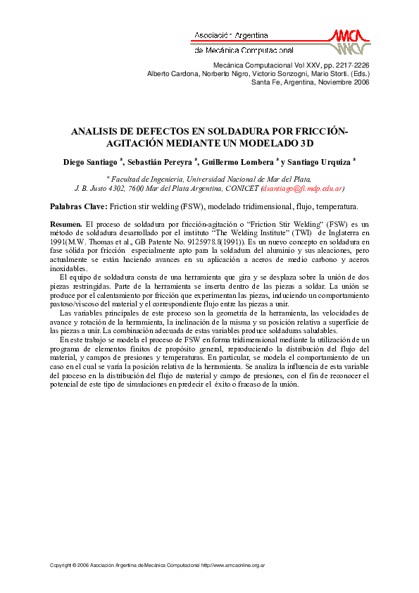 (PDF) Análisis De Defectos En Soldadura Por Fricción-Agitación Mediante ...