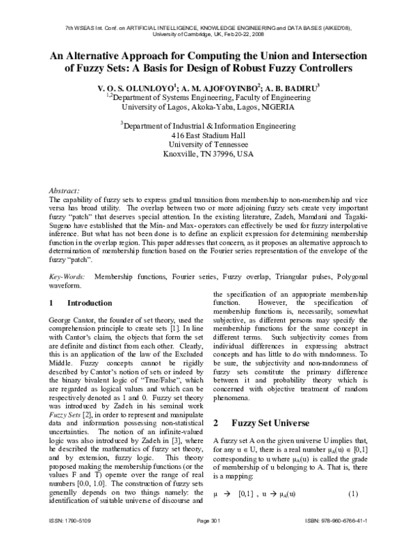 (PDF) An alternative approach for computing the union and intersection ...