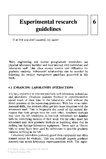 (PDF) Experimental research guidelines