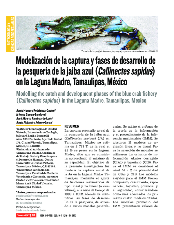 (PDF) Modelización de la captura y fases de desarrollo de la pesquería ...