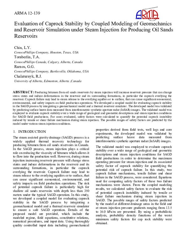(PDF) Evaluation of Caprock Stability by Coupled Modeling of ...