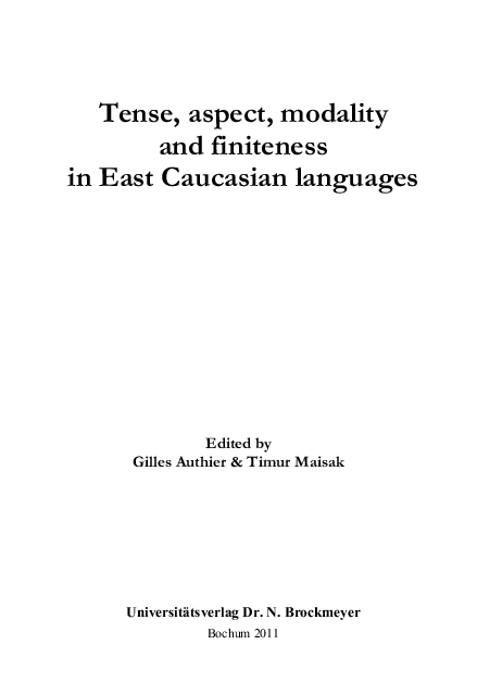 (PDF) Tense, aspect, modality and finiteness in East Caucasian languages | Gilles Authier ...