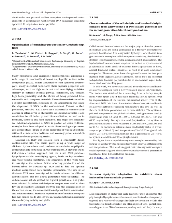 (PDF) Optimisation of emulsifier production by Gordonia spp. BS29
