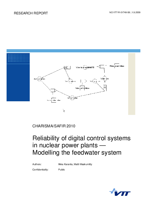 (PDF) Reliability of digital control systems in nuclear power plants — Modelling the feedwater ...