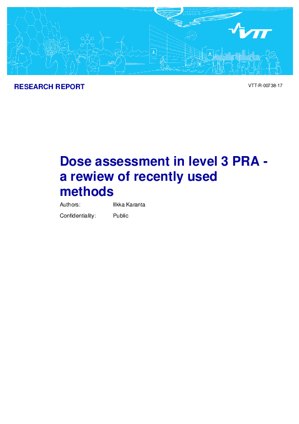 (PDF) Dose assessment in level 3 PRA: A review of recently used methods