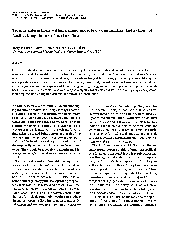 (PDF) Trophic interactions within pelagic microbial communities ...