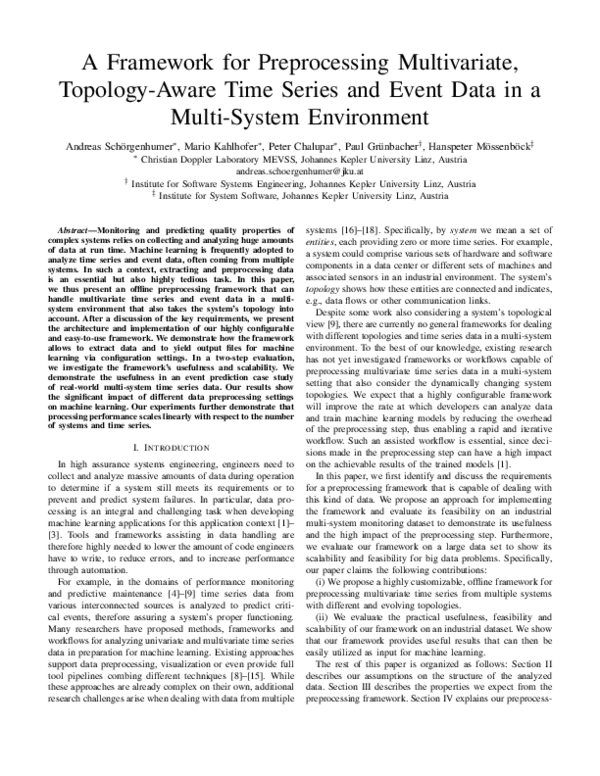 (PDF) A Framework for Preprocessing Multivariate, Topology-Aware Time Series and Event Data in a ...