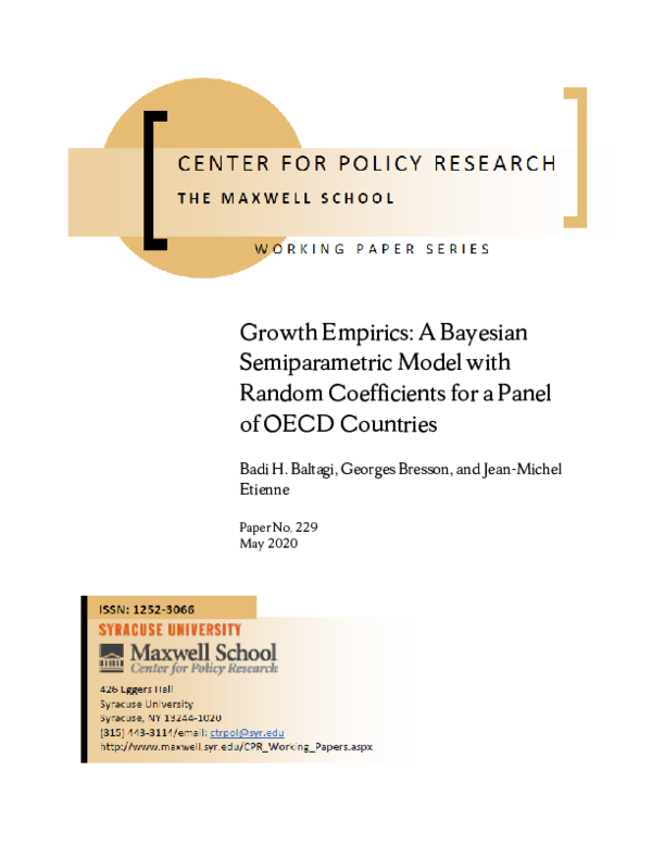 Pdf Growth Empirics A Bayesian Semiparametric Model With Random