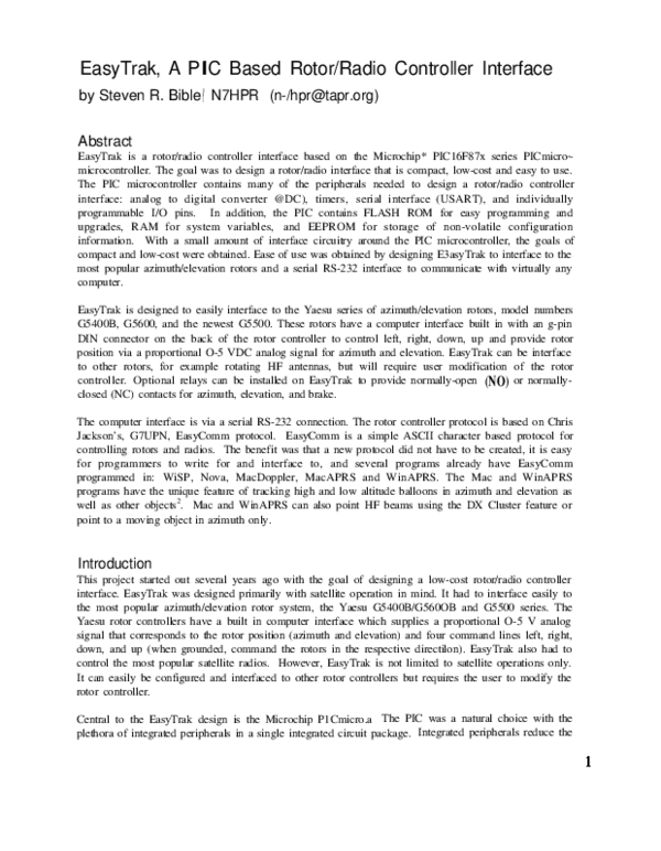 (PDF) IC Based Rotor/Radio Controller Interface