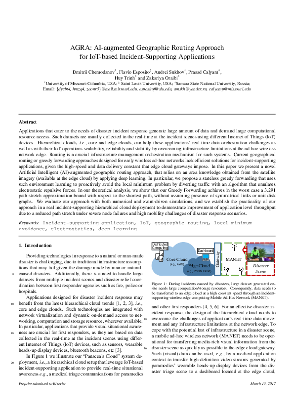 (PDF) AGRA: AI-augmented geographic routing approach for IoT-based ...