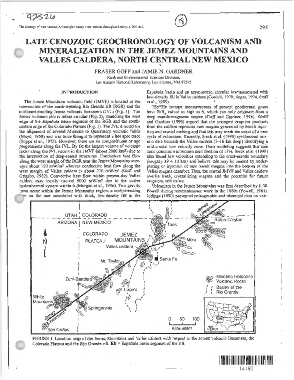 (PDF) Late Cenozoic geochronology of volcanism and mineralization in ...
