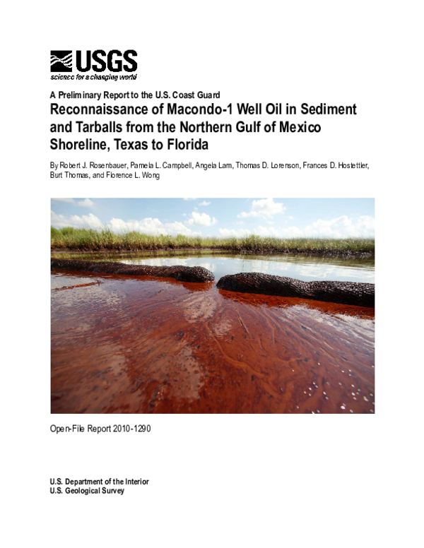 (PDF) Reconnaissance of Macondo-1 well oil in sediment and tarballs ...