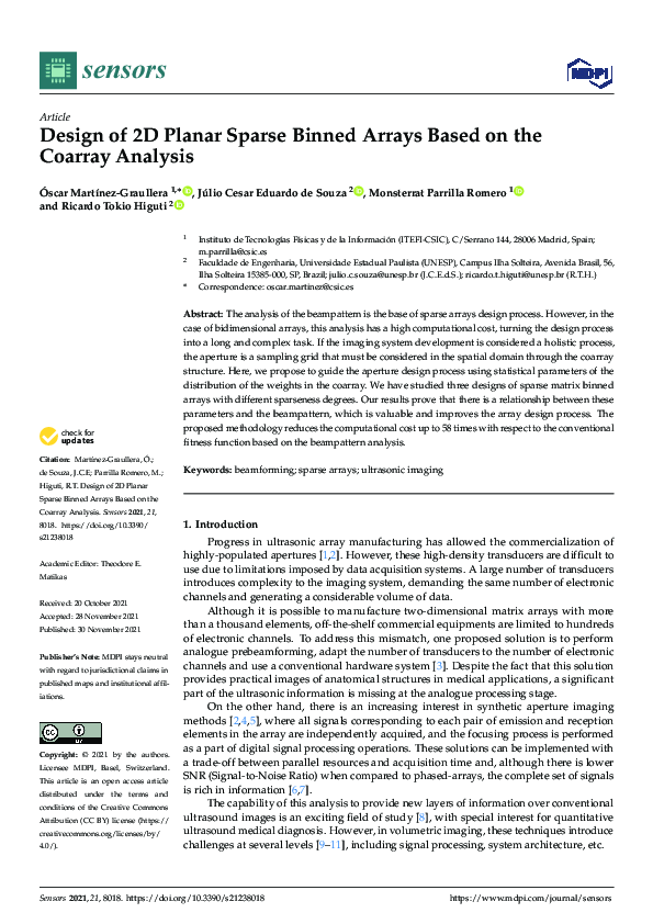 Pdf Design Of 2d Planar Sparse Binned Arrays Based On The Coarray Analysis 
