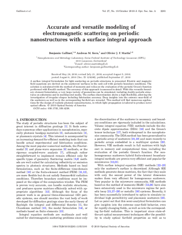 (PDF) Accurate and versatile modeling of electromagnetic scattering on ...